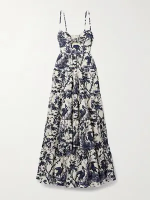 chinese dress ladies Delilah Maxi Dress with Train in Muted Blush Floral