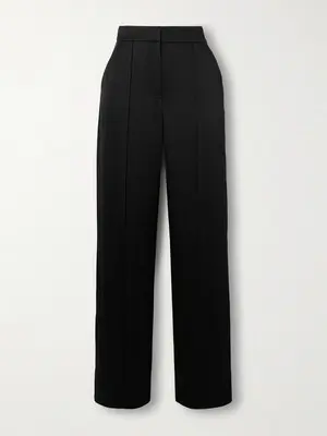 Simkhai Kyra Satin Wide-leg Pants - Black