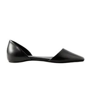 TOTEME The Asymmetric D'orsay Leather Point-toe Flats