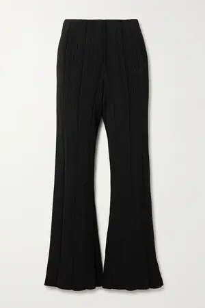 Galvan Dawn Ribbed-knit Wide-leg Pants