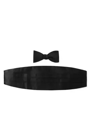 CUFFLINKS, INC. Silk Bow Tie And Cummerbund Set - Black