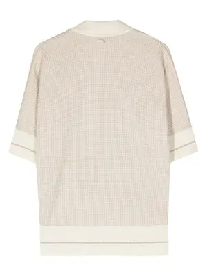 Agnona Houndstooth-pattern Polo Shirt