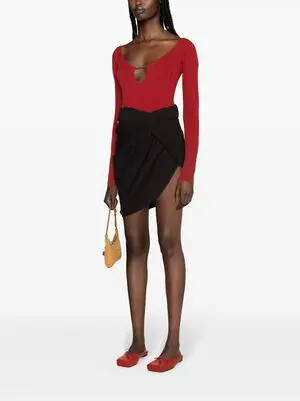 Jacquemus La Jupe Asymmetric Miniskirt - Black