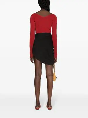 Jacquemus La Jupe Asymmetric Miniskirt - Black