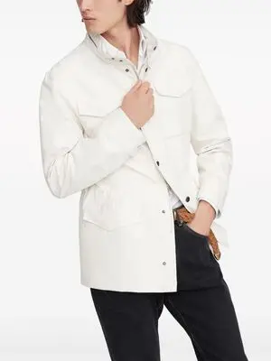 Brunello Cucinelli Stand-up Collar Linen-blend Coat