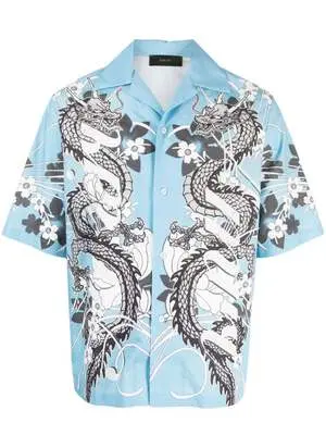 Amiri Graphic-print Cotton Shirt - Multicolour