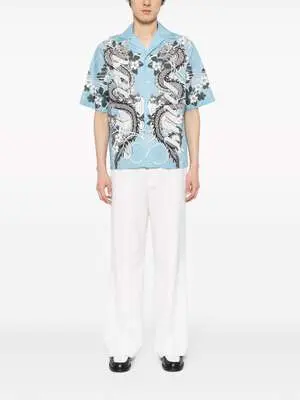 Amiri Graphic-print Cotton Shirt - Multicolour