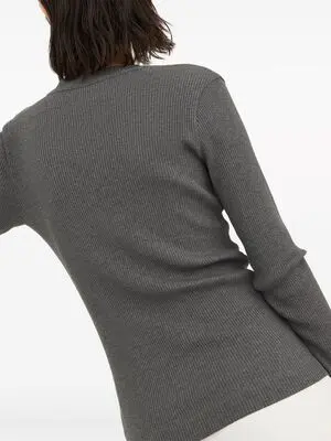 Brunello Cucinelli Fine-ribbed Jumper With Monili Chain Detail