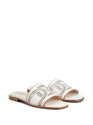 TOD'S Laser-cut Leather Sandals - White