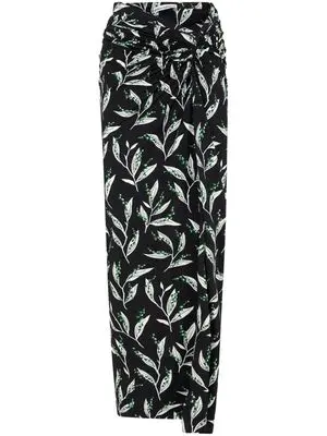 Rabanne Graphic-print Maxi Skirt - Black