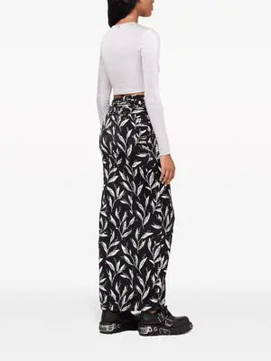 Rabanne Graphic-print Maxi Skirt - Black