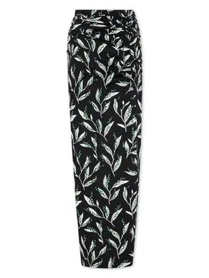 Rabanne Graphic-print Maxi Skirt - Black