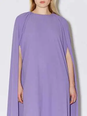 Bernadette Marco Pleated Cape Maxi Dress