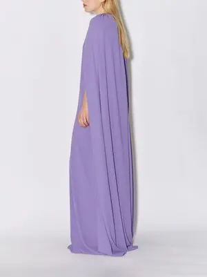 Bernadette Marco Pleated Cape Maxi Dress