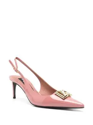 Dolce & Gabbana 65mm Logo-plaque Patent Pumps - Pink