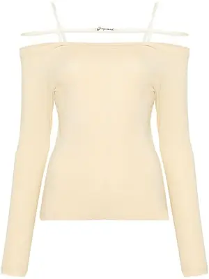 Jacquemus Le Sierra Off-shoulder Top - Neutrals