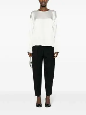 Fabiana Filippi Silk Satin Blouse - Silver