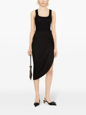 Jacquemus Ribbed Tank Top - Black