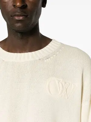 Off-White Diagonal Stripe Jumper - Neutrals