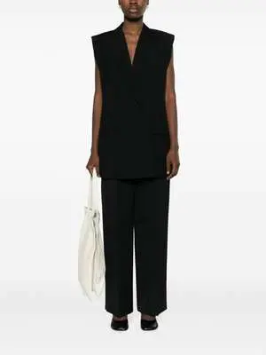 Fabiana Filippi Double-breasted Tailored Vest - Black