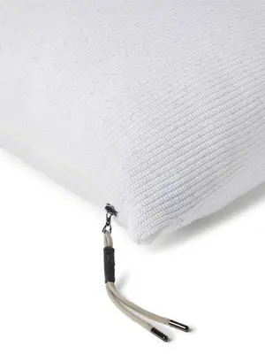 Brunello Cucinelli Ribbed-knit Square-shape Cushion - White