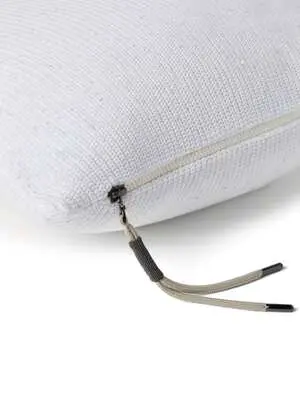 Brunello Cucinelli Ribbed-knit Square-shape Cushion - White