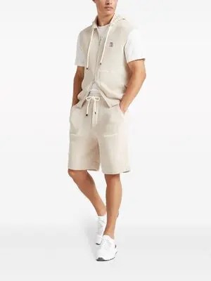Brunello Cucinelli Drawstring-waist Fine-ribbed Shorts