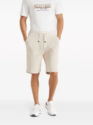 Brunello Cucinelli Drawstring-waist Fine-ribbed Shorts