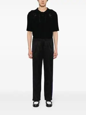 Needles Logo-embroidered Straight-leg Trousers