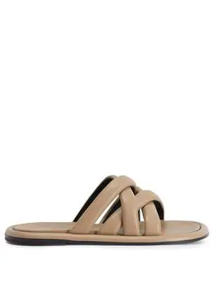 GIUSEPPE ZANOTTI Jacobseen Leather Sandals - Neutrals