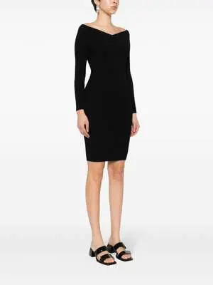 Alberta Ferretti Knitted V-neck Dress