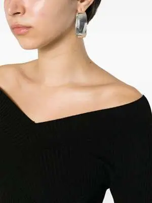 Alberta Ferretti Knitted V-neck Dress