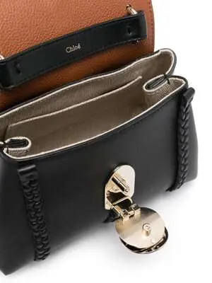 Chloé Penelope Braid-detail Satchel - Black