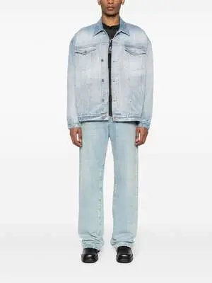 Vetements Embossed Logo Denim Jacket