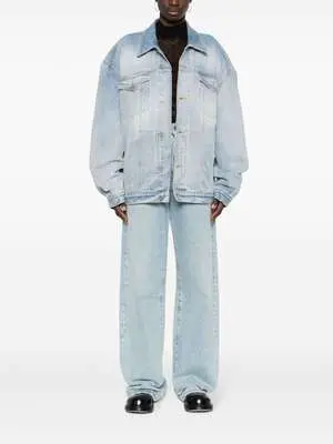 Vetements Embossed Logo Denim Jacket