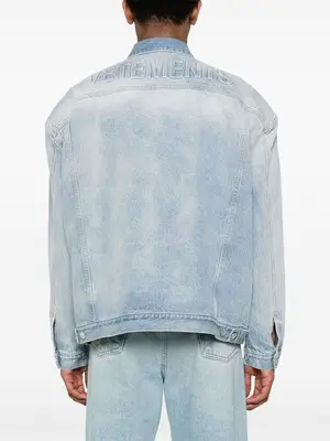Vetements Embossed Logo Denim Jacket