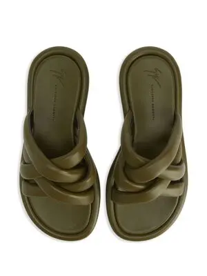 GIUSEPPE ZANOTTI Jacobseen Leather Sandals - Green