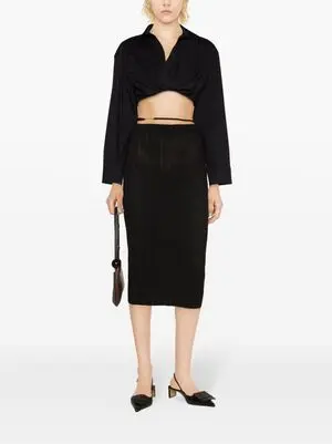 Jacquemus La Jupe Pralu Midi Skirt - Black
