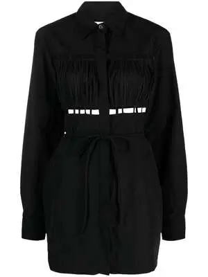 Nanushka Lattice-trim Shirtdress