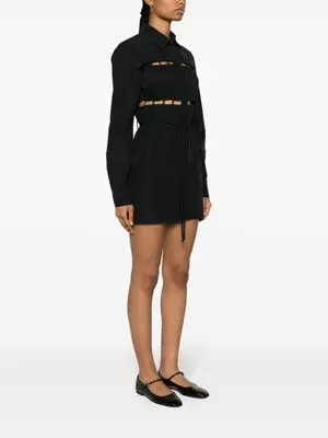 Nanushka Lattice-trim Shirtdress