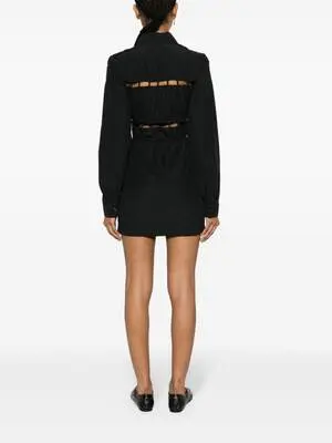 Nanushka Lattice-trim Shirtdress