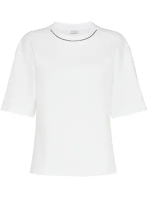 Brunello Cucinelli Monili Chain Cotton T-shirt