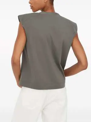 Brunello Cucinelli Monili Chain Cotton Tank Top