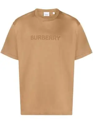 Burberry Logo-print Cotton T-shirt - Brown