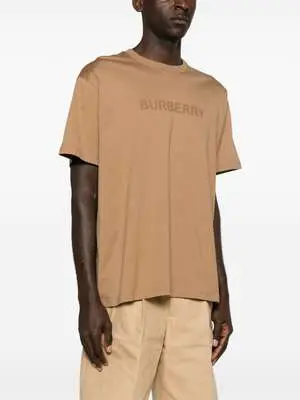 Burberry Logo-print Cotton T-shirt - Brown