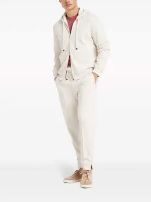 Brunello Cucinelli Drawstring-waist Tapered Track Trousers
