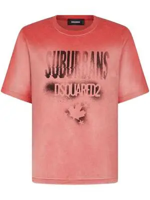 Dsquared2 Bleached Logo Print T-shirt