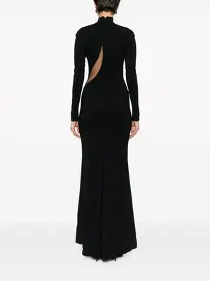 MUGLER Mesh-paneling Maxi Dress