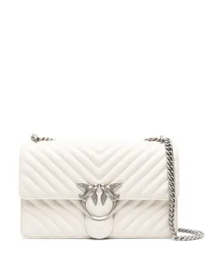 Pinko Classic Love One Shoulder Bag - White