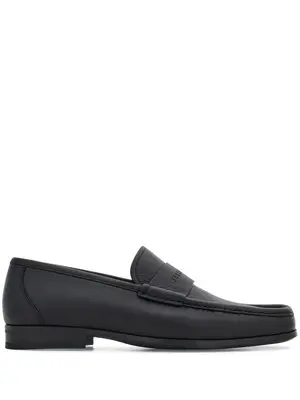 FERRAGAMO Logo-debossed Leather Loafers